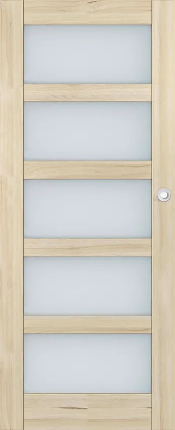 posuvné interiérové dveře do pouzdra BRAGA model 6 Průchozí rozměr: 70 x 197 cm, Orientace dveří: Levé dveře, Dekor: Dub šedý