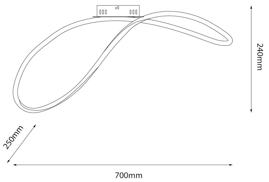 Stropní LED svítidlo Infinity, 1x LED 21w, 4000k, b