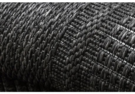 Dywany Luszczow Kusový koberec TIMO 5979 SISAL venkovní rám černý Rozměr koberce: 80 x 300 cm