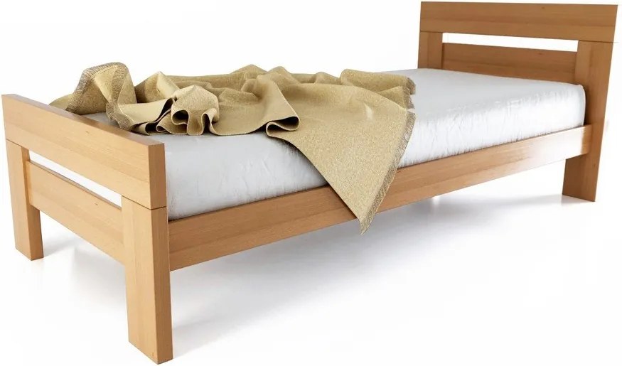 Jednolůžková postel z bukového dřeva s roštem 90x200 cm v přírodní barvě Fiorentino – B.E.S.