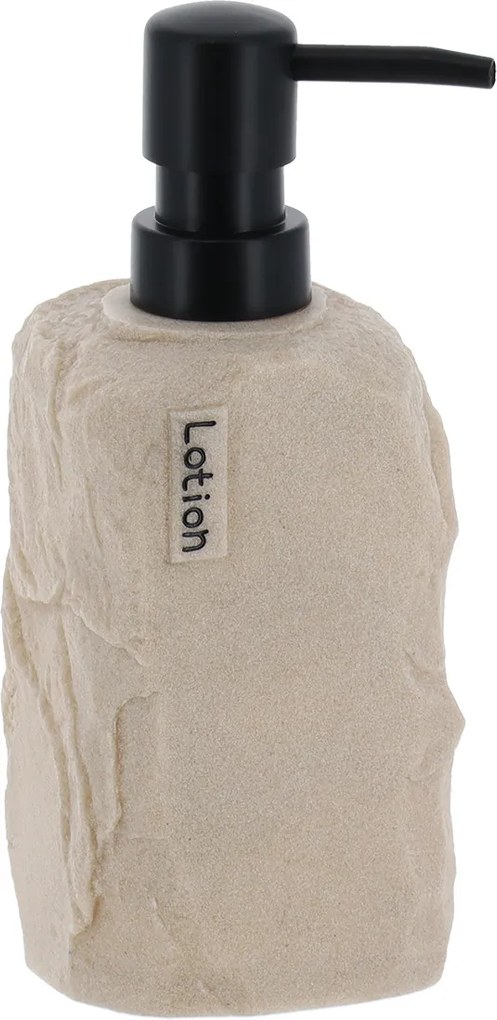 Dávkovač mýdla Paola, písková/s černými prvky, 400 ml