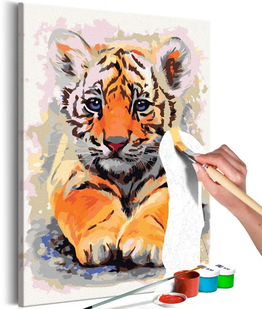 Bimago Malování podle čísel - Baby Tiger | 40x60 cm