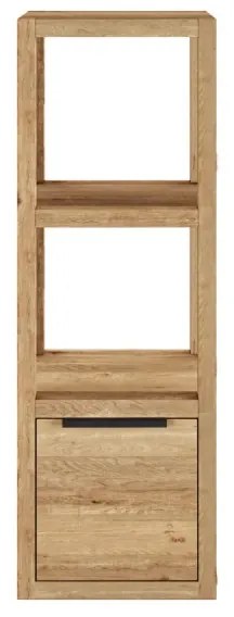 furniture-nabytek.cz - Masivní závěsná police Sidora z divokého dubu, olejovaná, hnědá – 31×25×90 cm