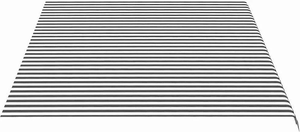 Náhradní plachta na markýzu antracitová a bílá 500 x 350 cm polyesterová 311992