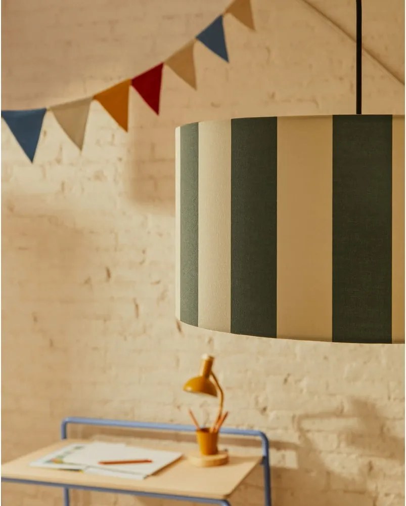 Bílé/modré dětské stínidlo ø 40 cm Ciral – Kave Home