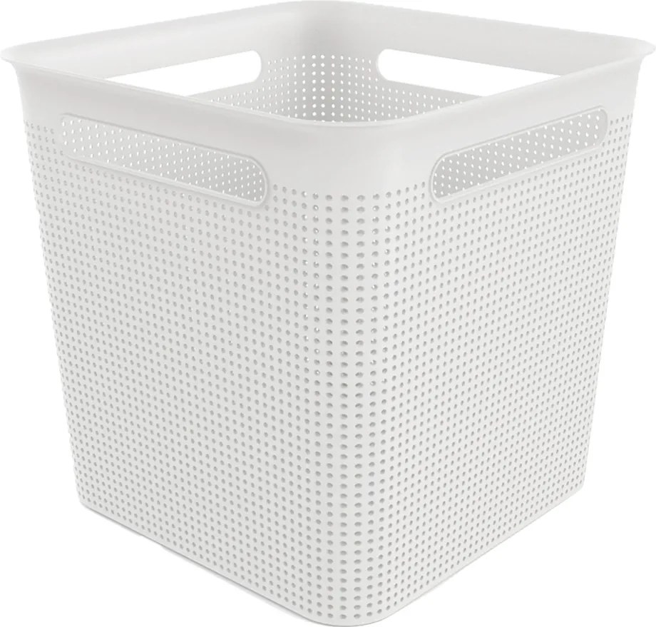 Rotho Úložný box s madly BRISEN 18l, 29x29x29cm, bílý