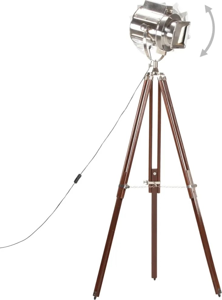 Stojací lampa na stativu masivní mangovníkové dřevo 180 cm 286106