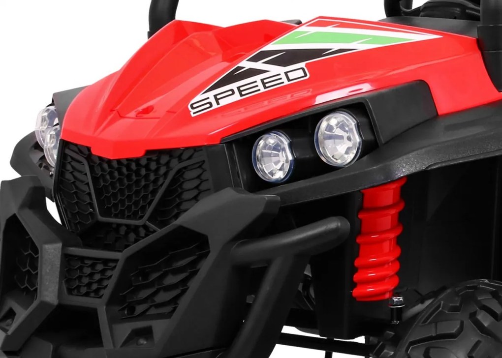 Ramiz Terénní bugina Grand Buggy Lift pro děti červená + pohon 4x4 + dálkové ovládání + MP3 + LED