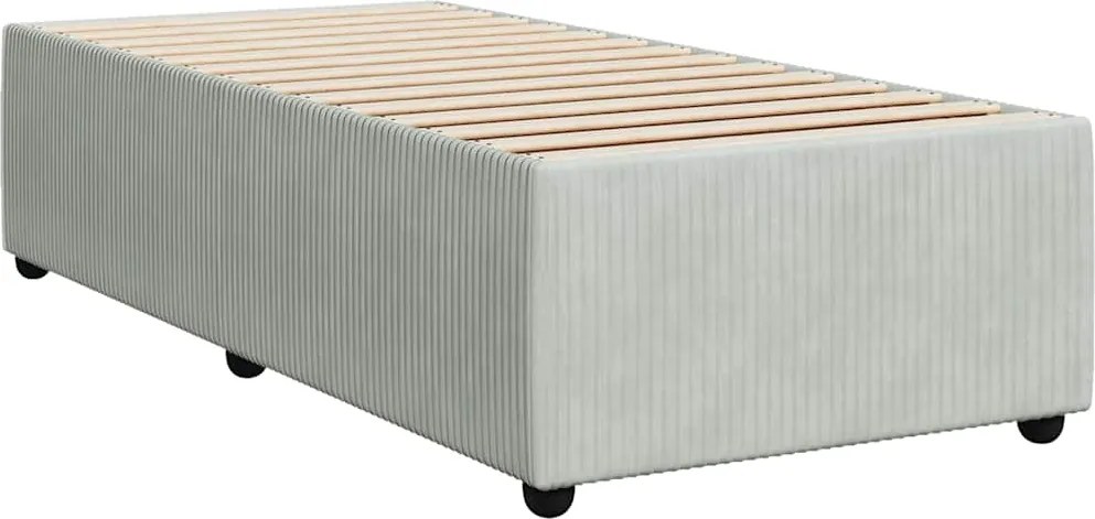 Box spring postel s matrací světle šedá 80 x 200 cm samet 3287602