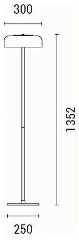 LED Stojací lampa LOBBY LED/8W/230V 3000K
