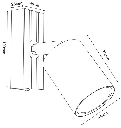 Nástěnné bodové svítidlo TERRA 1xGU10/8W/230V bílá/dub