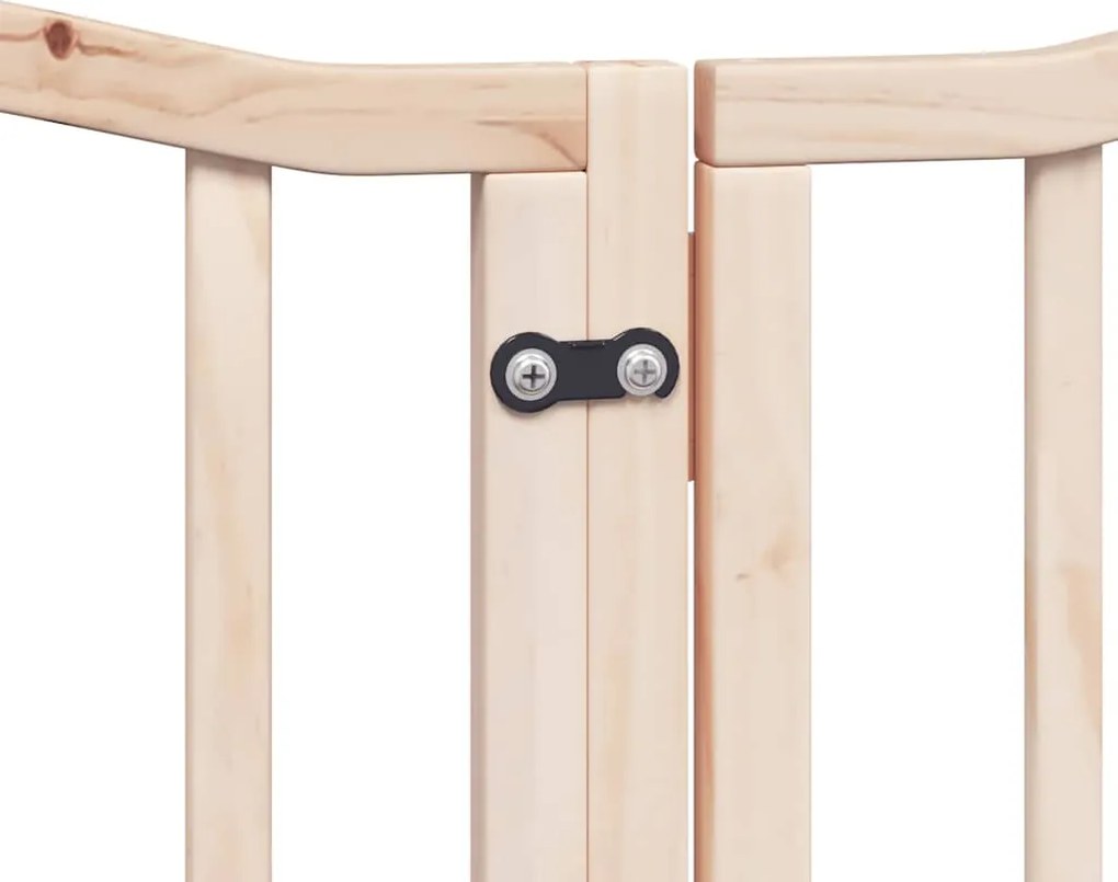 Zábrana pro psy s dvířky skládací 9 panelů 450 cm topol 3155585