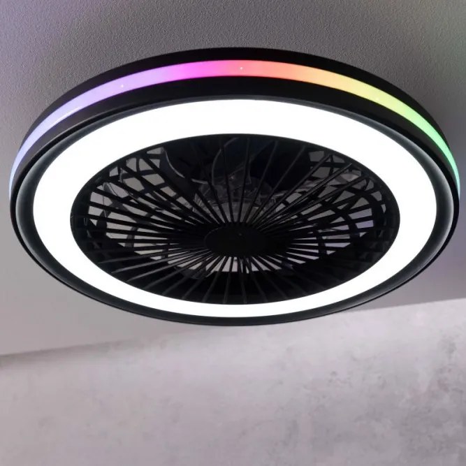 Brilliant G99280/06 Stmívatelné LED svítidlo PALMERO & reverzní VENTILÁTOR + funkce LED