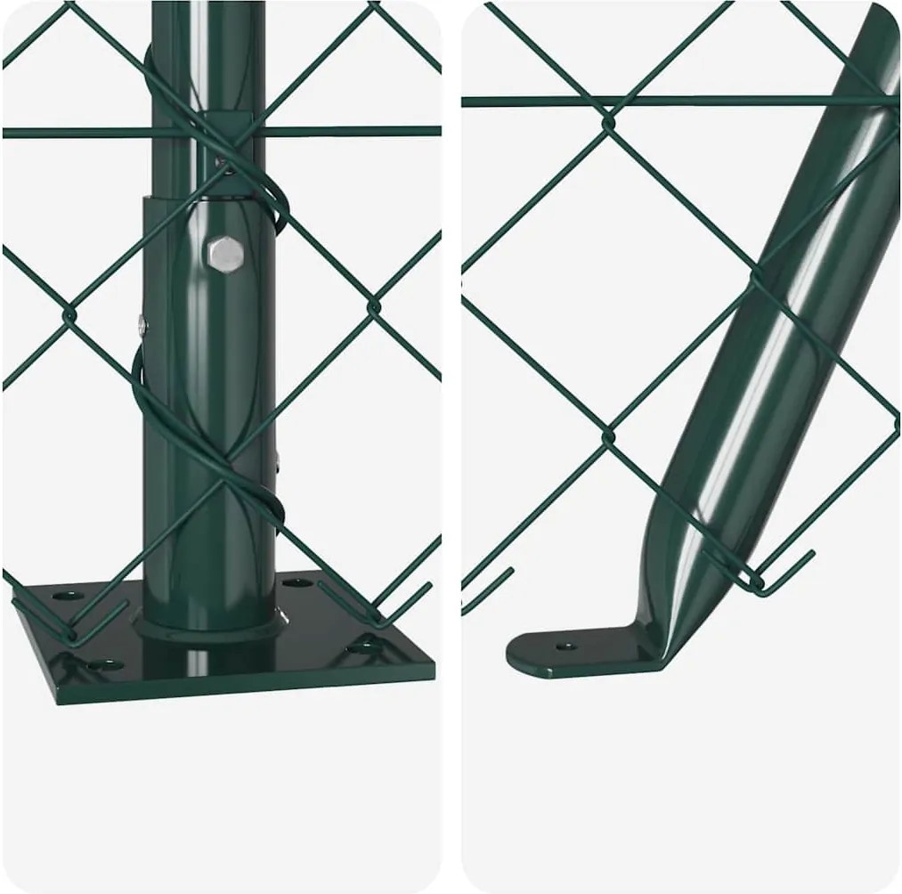 Zábradlí s betonovým základem 10 x 1,4 m Ocel potažená PVC 3351239
