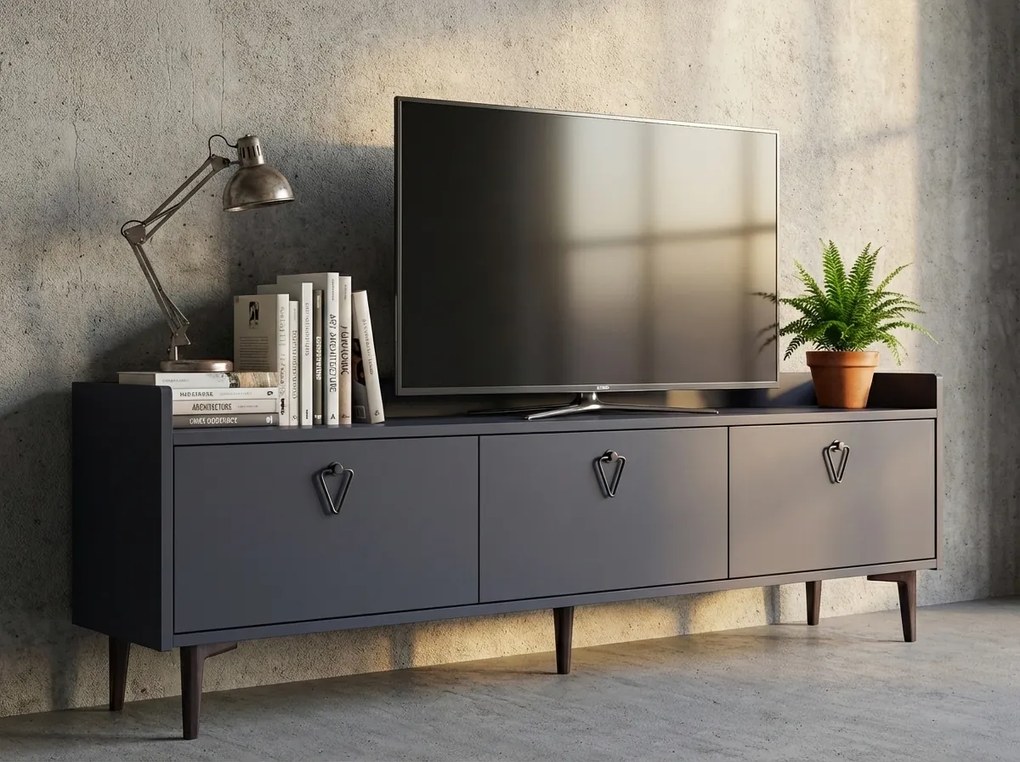 TV stolek PIENA 160 cm, antracitový