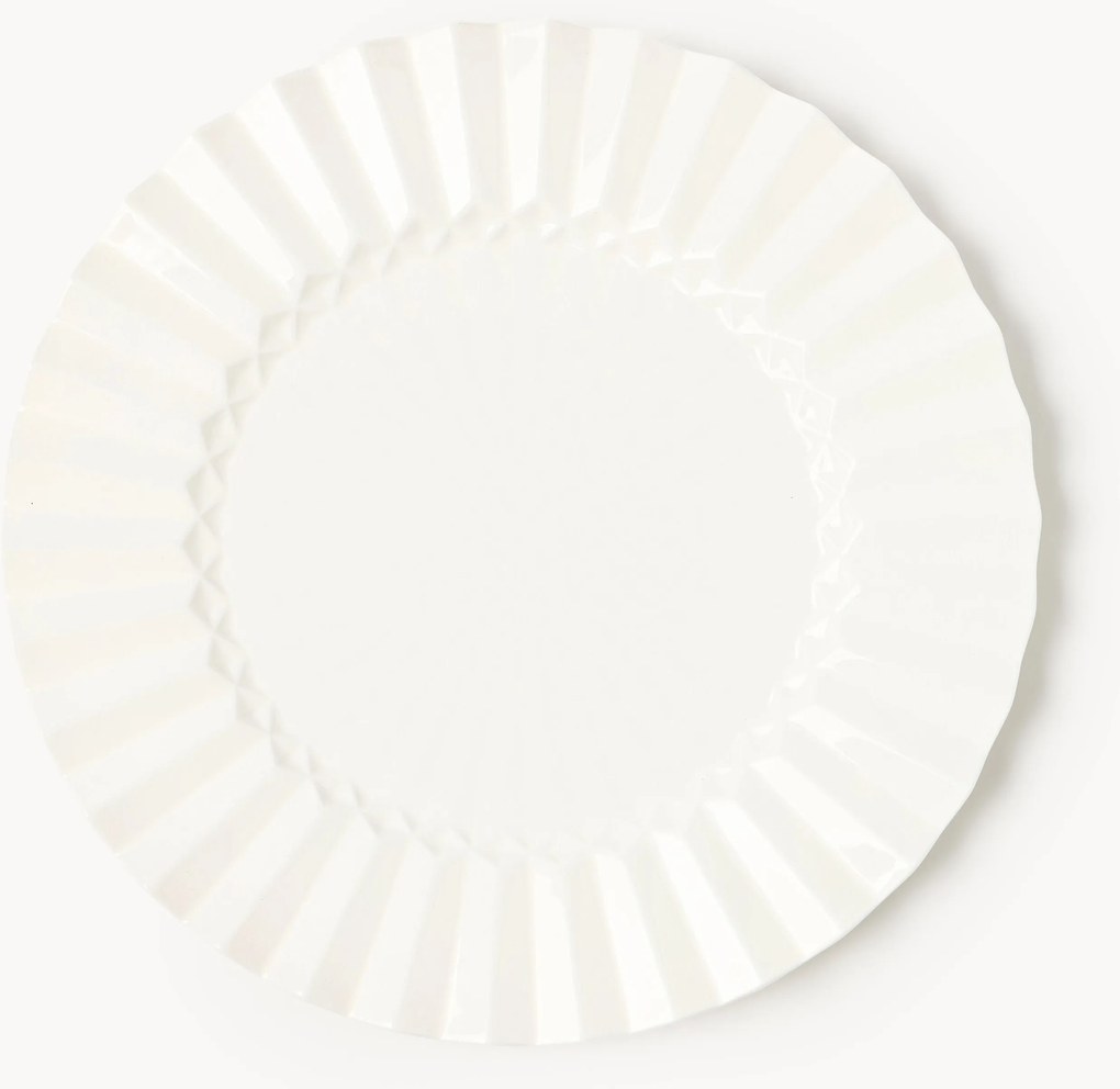 Sada porcelánových mělkých talířů s reliéfním vzorem Antonin, 4 díly