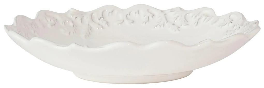 CÔTÉ TABLE Polévkový talíř Trianon 24 cm, bílá barva, keramika