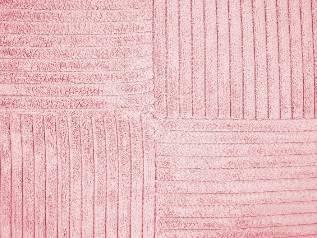 Sada 2 manšestrových polštářů 43 x 43 cm růžové MILLET Beliani