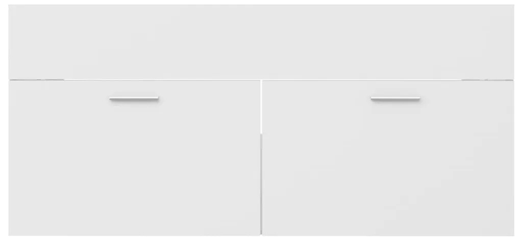 vidaXL Marketos Skříňka se zápustným umyvadlem bílá dřevotříska