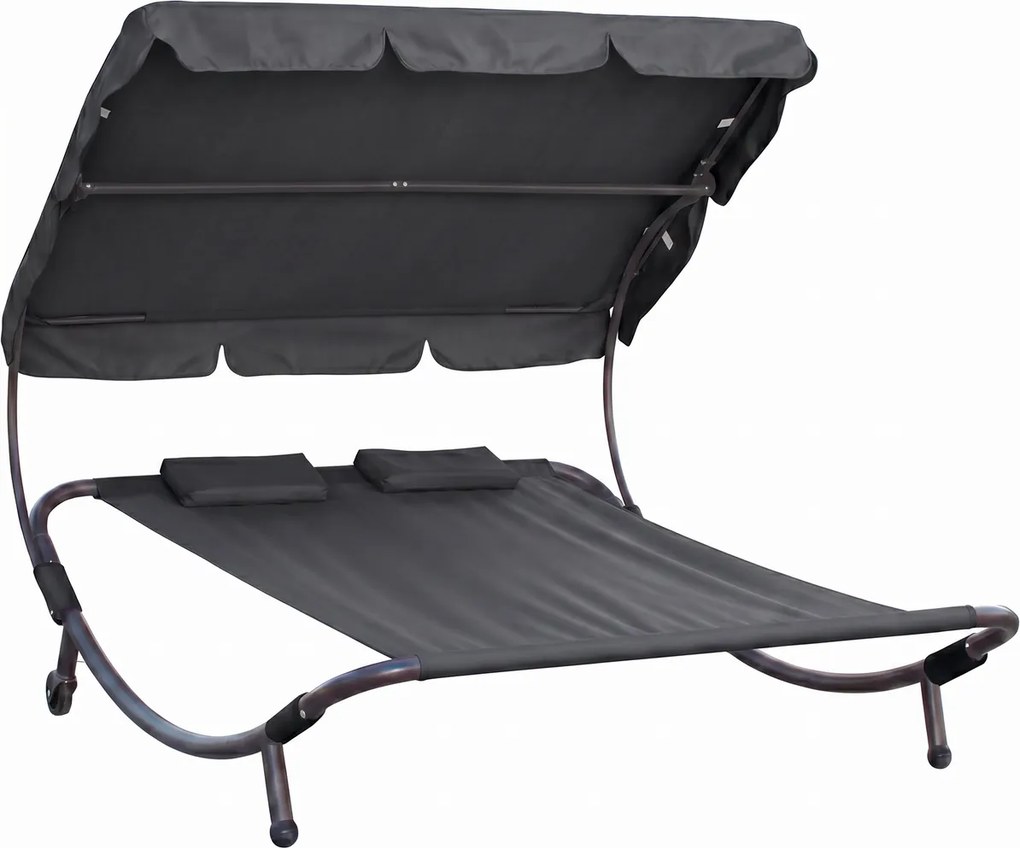 Relaxační lehátko pro 2 osoby Craftfield Bahama, černá