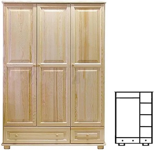 Magnat Skříň 3D nr. 1 - 133 cm - ořech