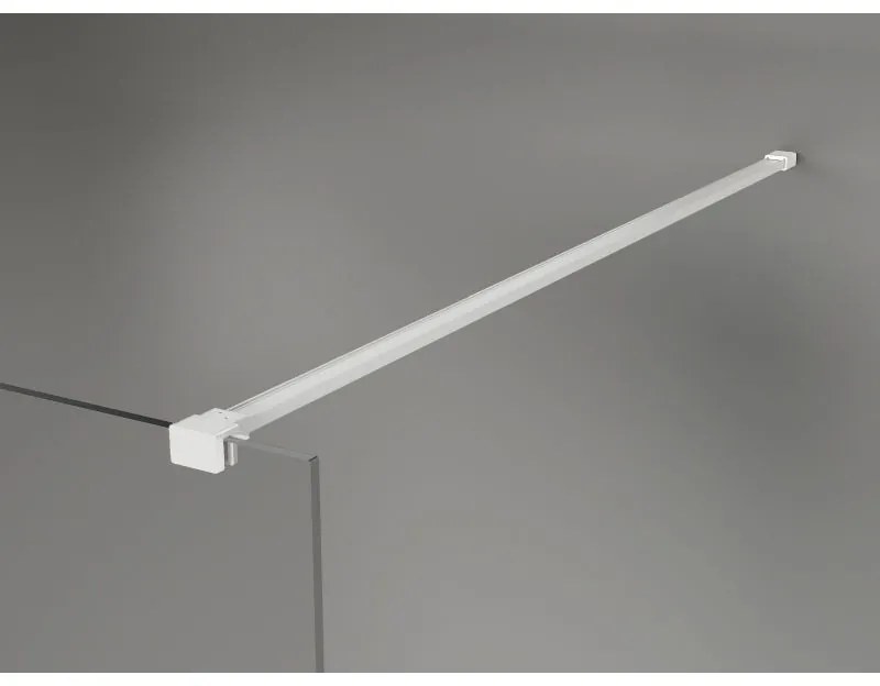 Mexen Lunar sprchová stěna pravá 140 x 200 cm, 8mm čiré sklo, bílá, 830-140-000-20-00-P