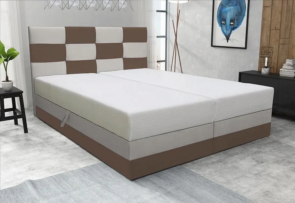 Manželská postel MONA včetně matrace, 140x200, Cosmic 100/Cosmic 160