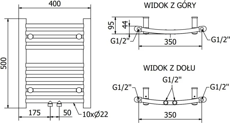 Mexen Ares elektrický radiátor 500 x 400 mm, 300 W, bílý - W102-0500-400-2300-20