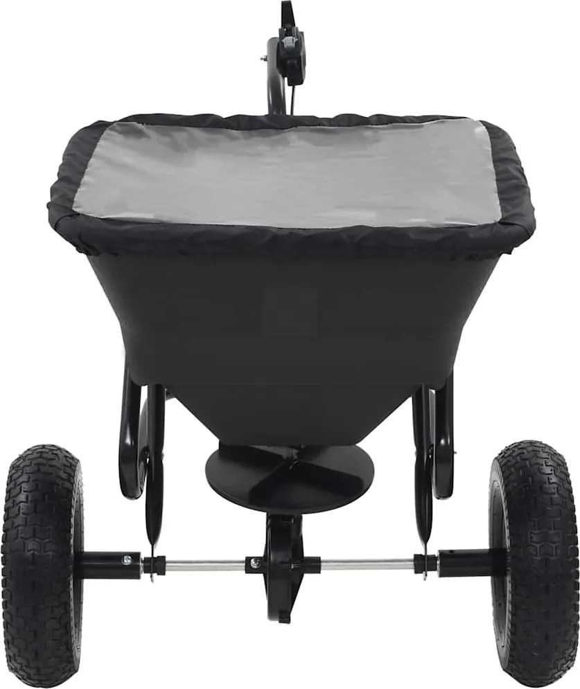 Tažné rozmetadlo soli PVC a ocel 125 x 74 x 79 cm 45 l 142967