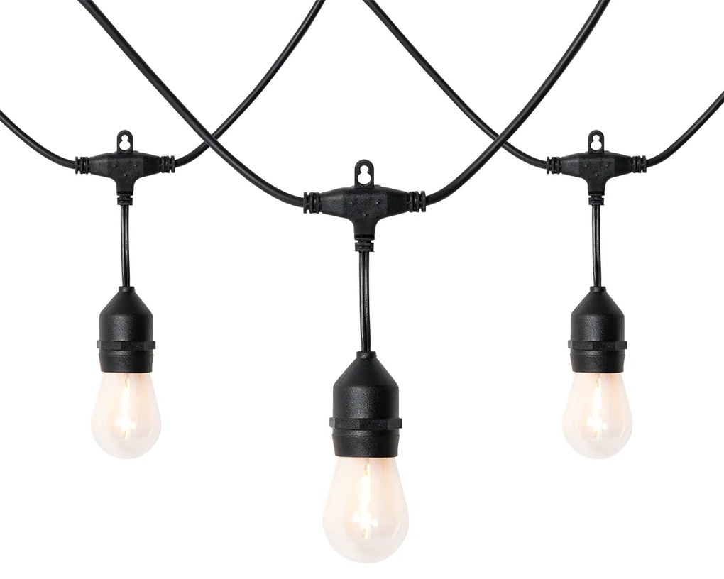 LED světelný řetěz 10 metrů 10 světel jasný IP44 - Chill