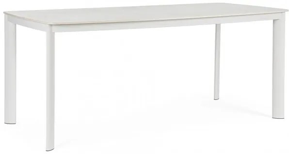 BIZZOTTO Zahradní jídelní stůl ALCORA 180x90 cm bílý