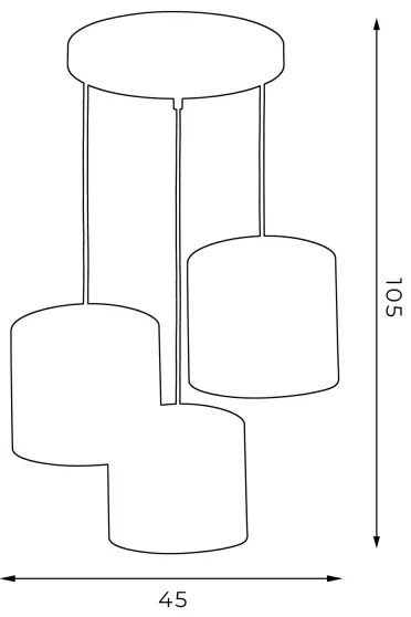 Lustr na lanku ARDEN 3xE27/60W/230V bílá