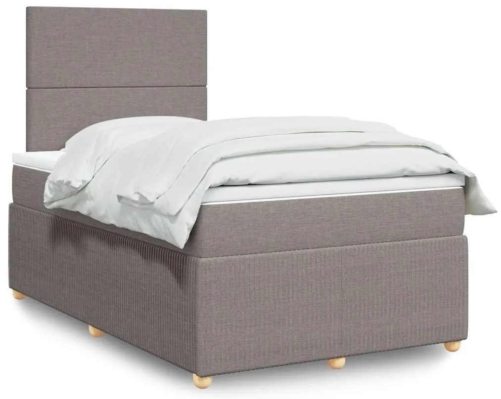 Box spring postel s matrací taupe 120x190 cm textil 3294292