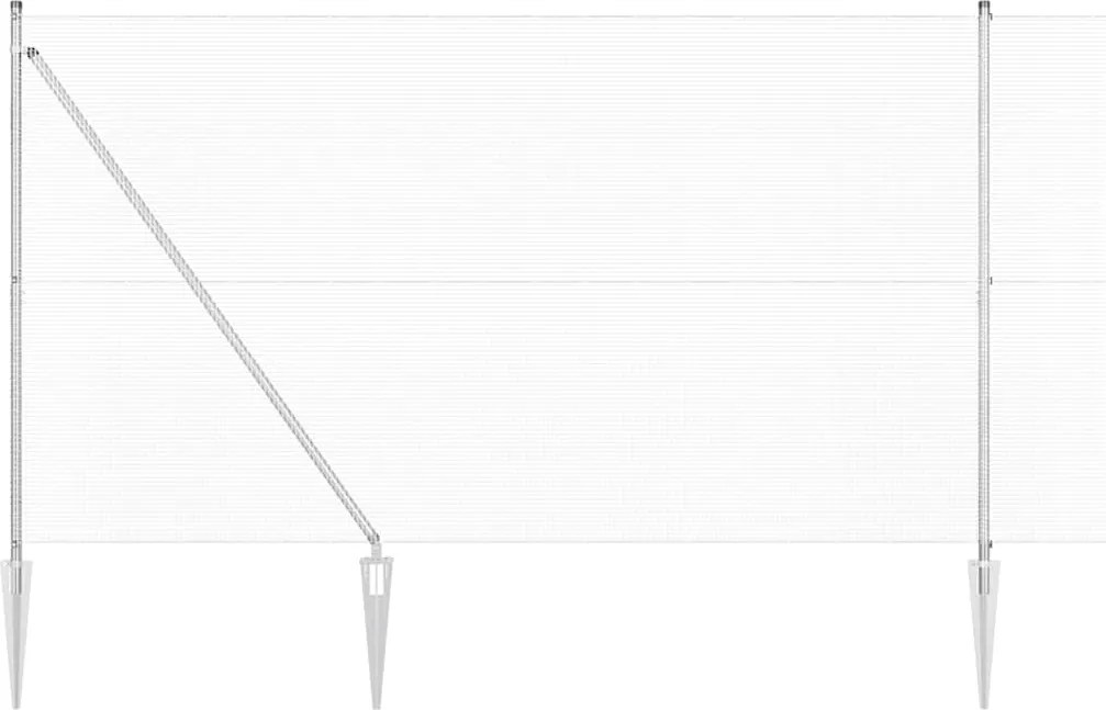 Svařované drátěné ploty s hroty 50 x 1,5 m Pozinkovaná ocel 3352008