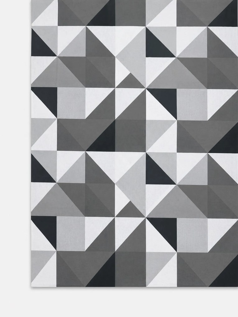 Sinsay - Bavlněné povlečení s geometrickým vzorem - černá