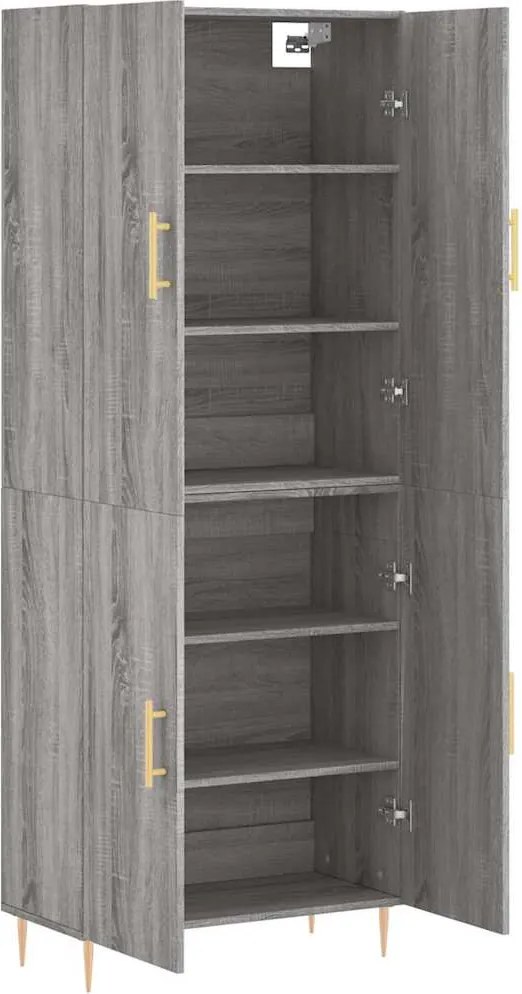 Skříň highboard šedá sonoma 69,5 x 34 x 180 cm kompozitní dřevo 3195673