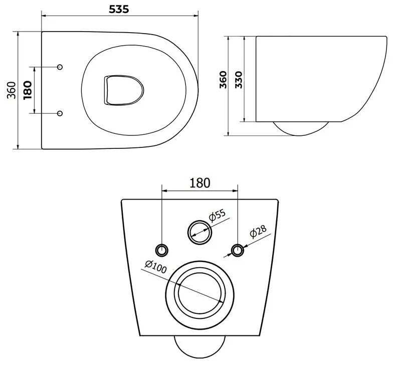 BPS-koupelny Podomítkový modul Geberit DuoFix s WC mísou MU-BL-GL-RIM-02 + ovládací tlačítko Delta 30 chrom