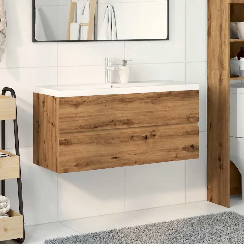 Skříňka se zápustným umyvadlem dub artisan 3328928