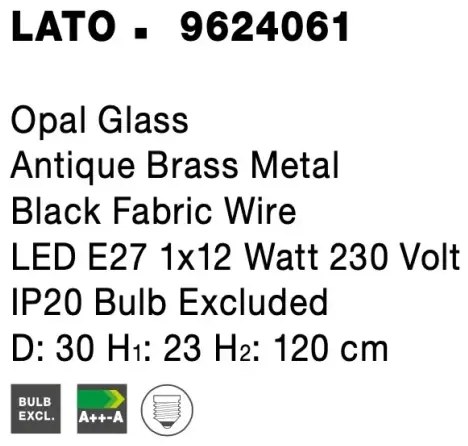 Retro lustr Lato 30 zlaté