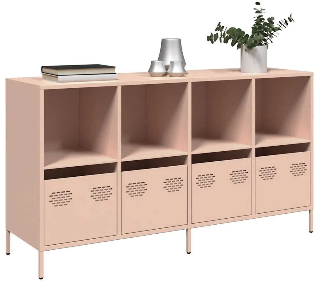 Příborník růžový 135 x 39 x 73,5 cm ocel válcovaná za studena 3307162
