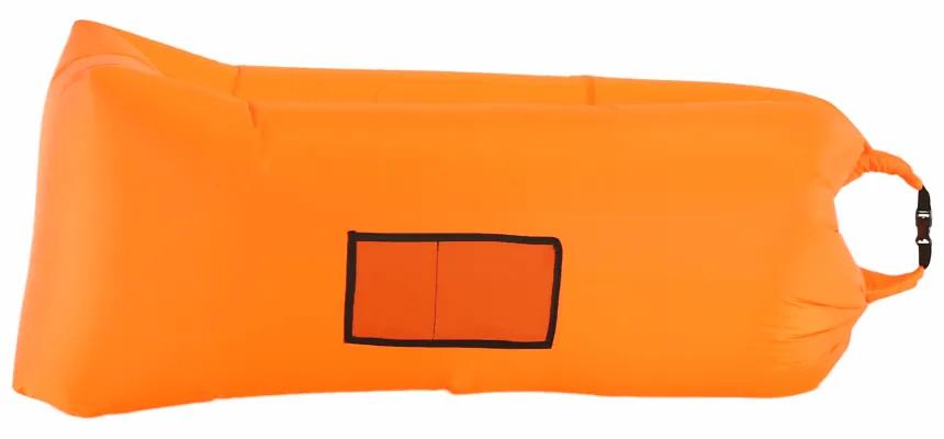 Kondela Nafukovací sedací vak/lazy bag, oranžová, LEBAG
