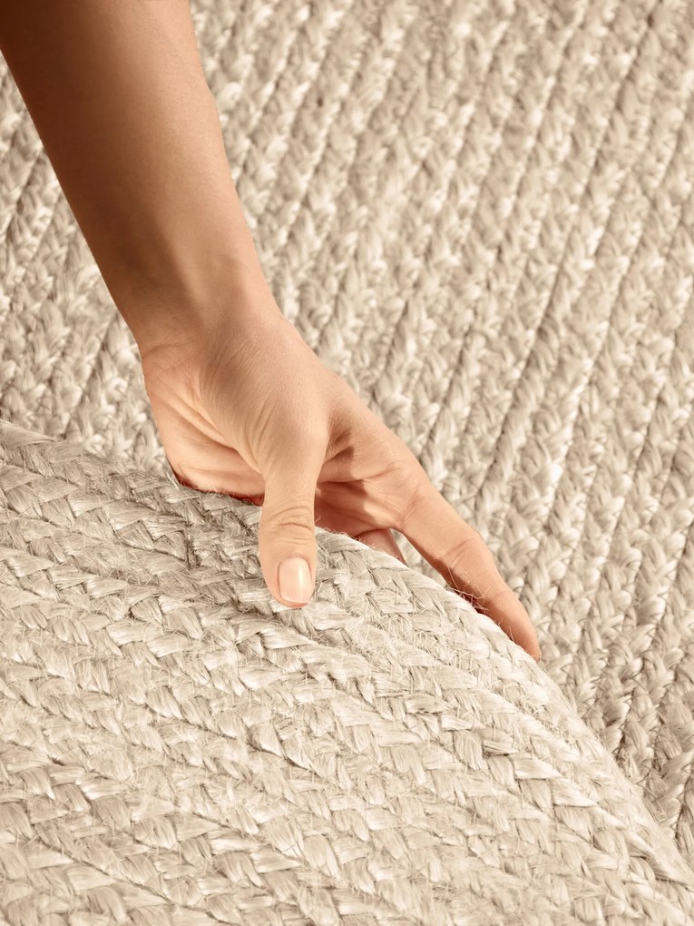 Hanse Home, Kusový koberec Jute Braided 106007 Ivory ovál, 160x230 ovál, béžová, chodba / předsíň