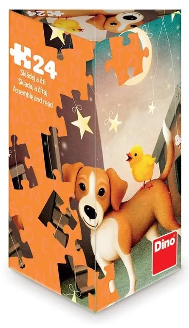 Dino Puzzle triangl Ztracené kuřátko 24 dílků