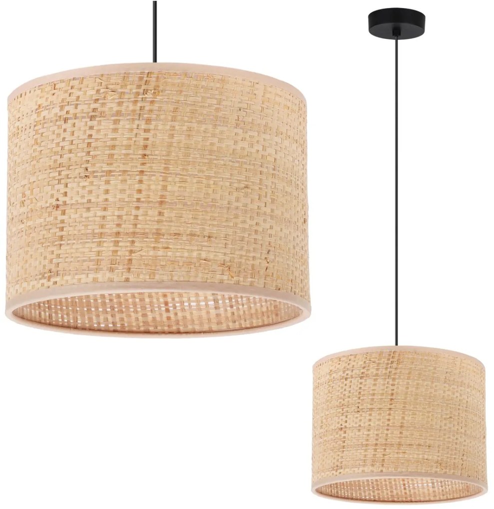 Závěsné svítidlo Rattan, 1x ratanové stínítko, (fi 20cm), b