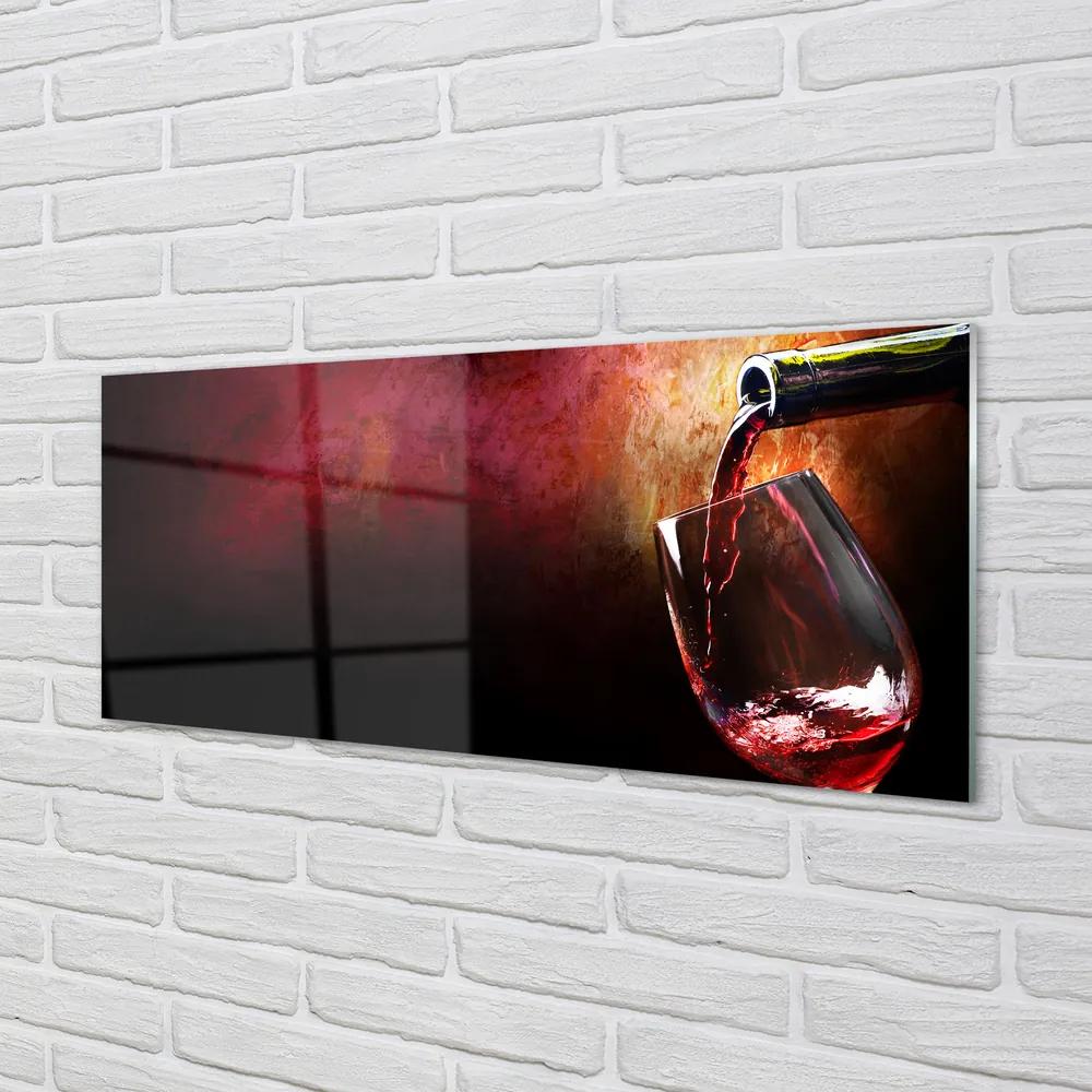 akrylový obraz červené víno 120x60 cm