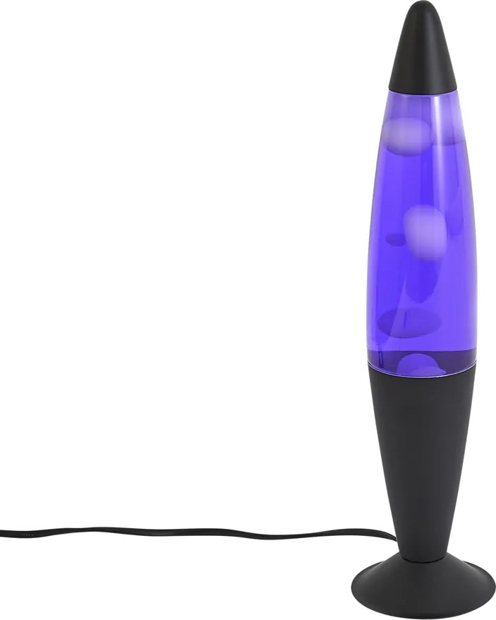 Lávová lampa fialová s bílým voskem vč. LED - Molten Lava