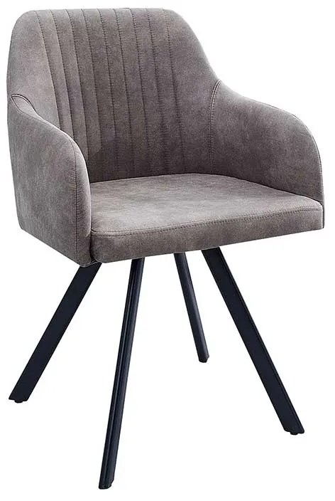 Designové křeslo Mallory hnědo šedé