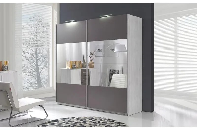 Maridex Šatní skříň DIONE D01 s osvětlením/ 4 zrcadla