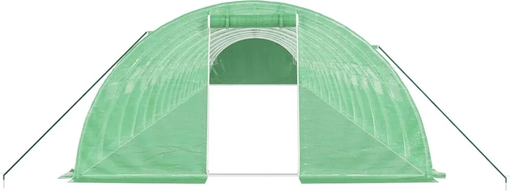 Skleník s ocelovým rámem zelený 72 m² 18 x 4 x 2 m 3188068