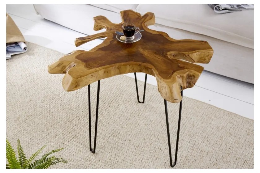 Massive home | Odkládací stolek WILD 60 CM masiv teak nature